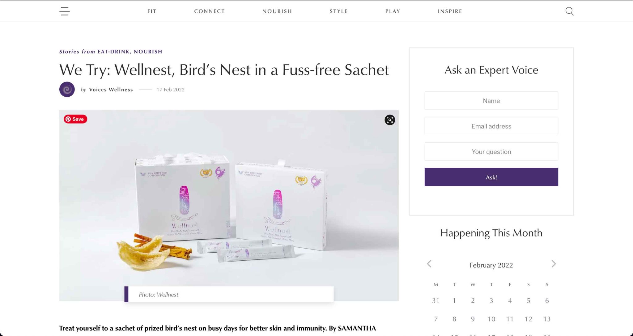 Voice Wellness Article on Wellnest