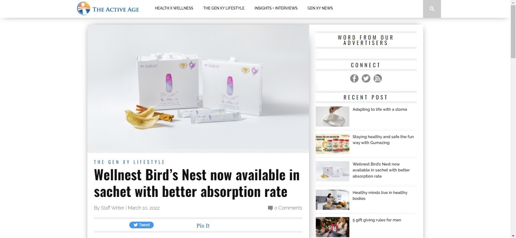The Active Age Wellnest Feature